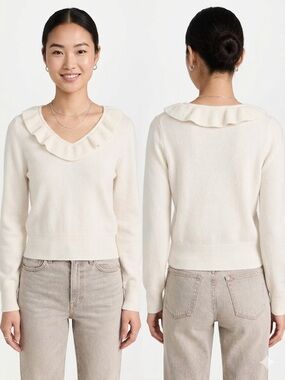 & Other Stories | Sweaters | Other Stories Paris Atelier Ivory Ruffle ...